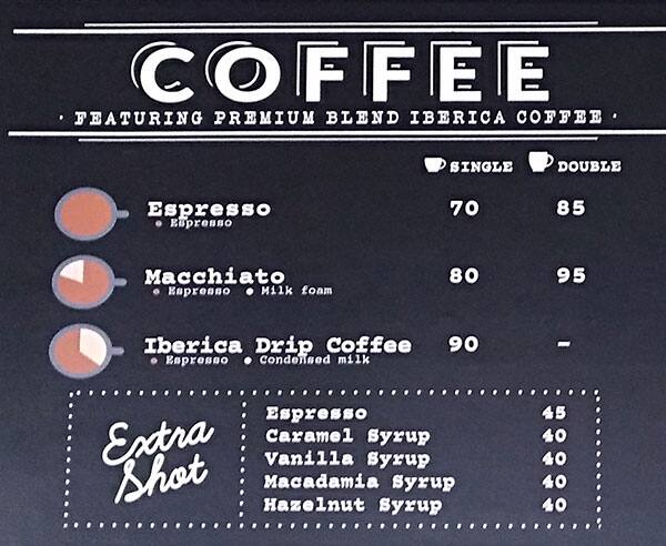 Menu at Custaroonery cafe, Quezon City