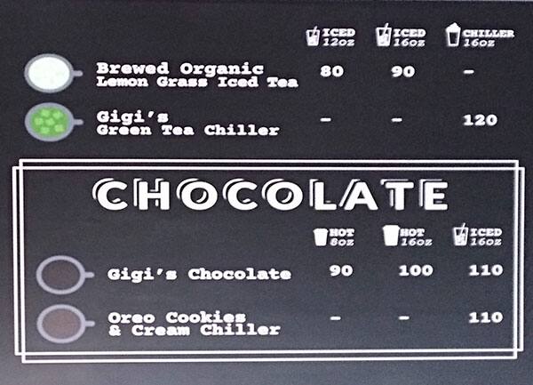 Menu at Custaroonery cafe, Quezon City