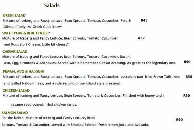 Menu at Rusty Hook pub & bar, Roodepoort