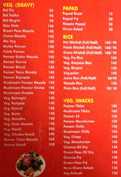 Sagar Tandoor House Menu, Menu for Sagar Tandoor House, Pimpri, Pune ...