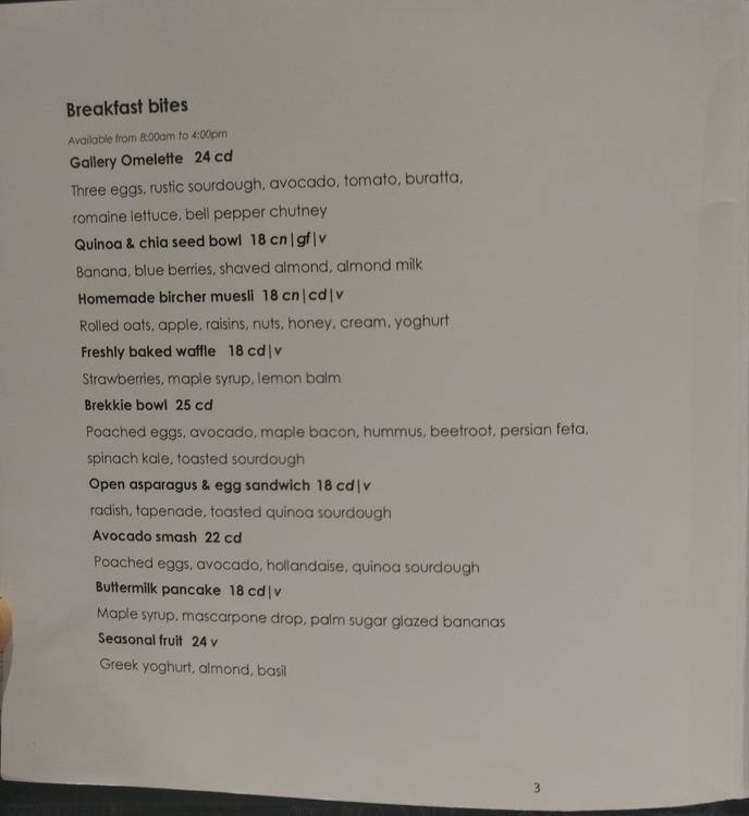 Menu at Coffee Shop Sheraton restaurant, Sydney