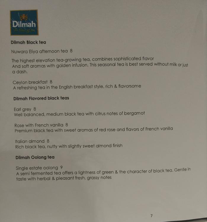 Menu at Coffee Shop Sheraton restaurant, Sydney