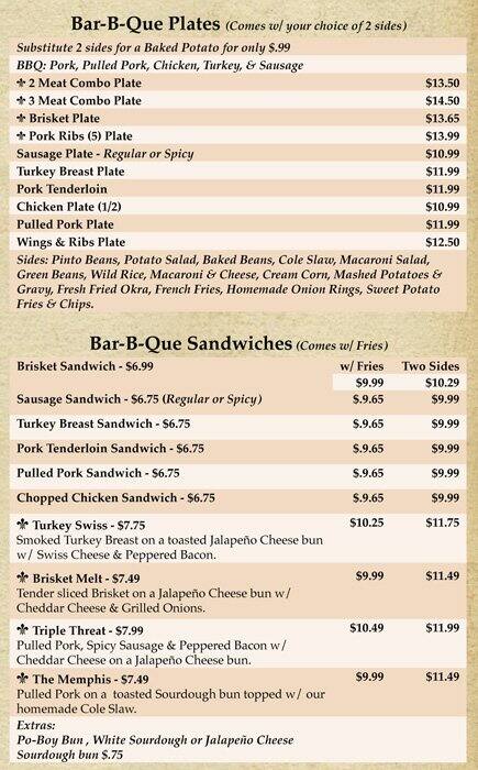 Menu at Red River Bar-B-Que & Grill, League City, E Main St B