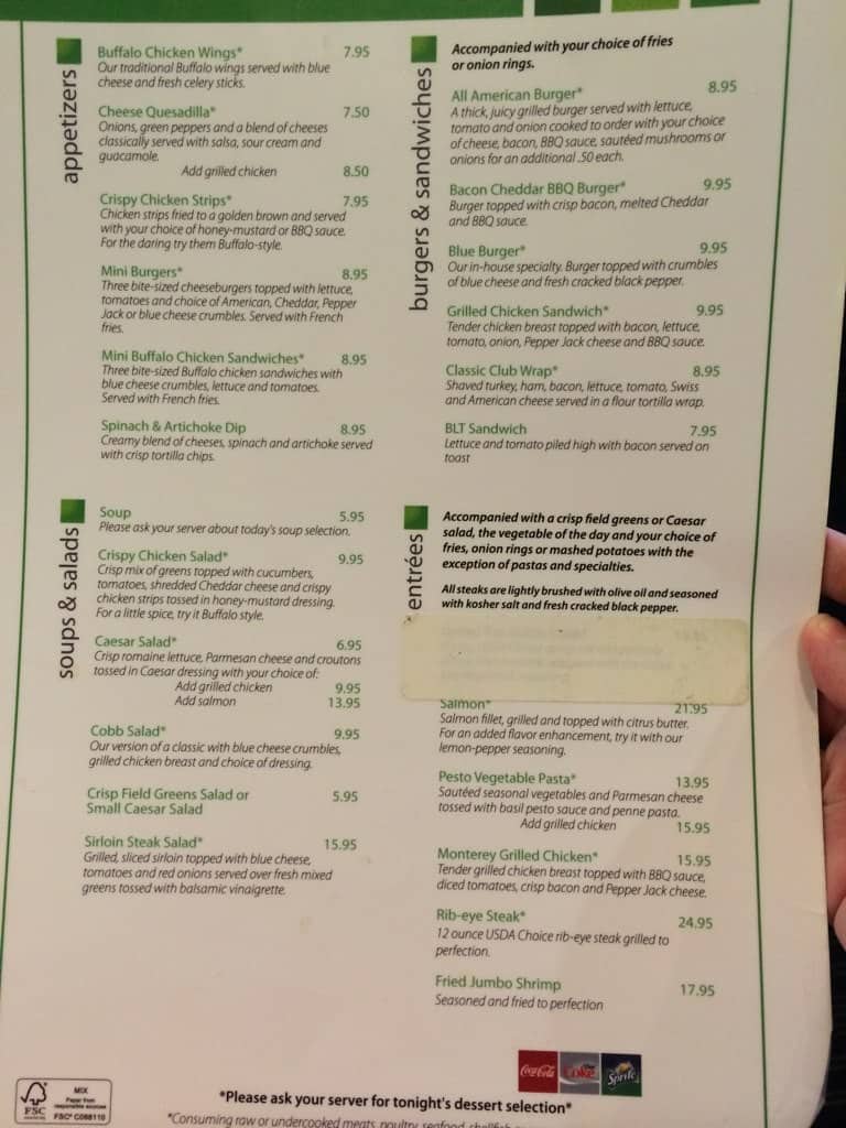 Menu at Holiday Inn Montgomery Airport South, an IHG Hotel pub & bar ...