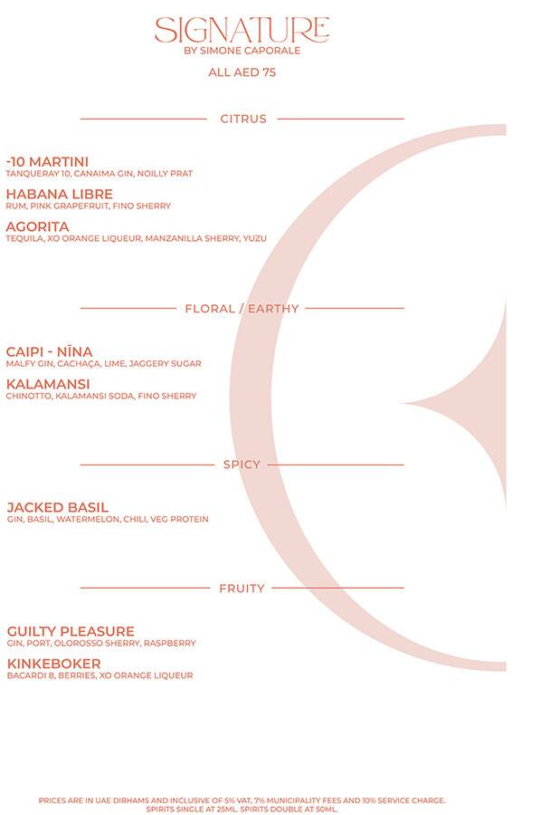 Menu of Agora Cocktail Bar & Social Club, Downtown Dubai, Dubai