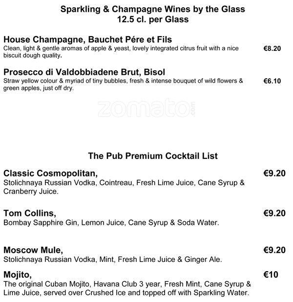 Menu at F.X. Buckley Steakhouse Monkstown, Dublin, 3A Monkstown Cres