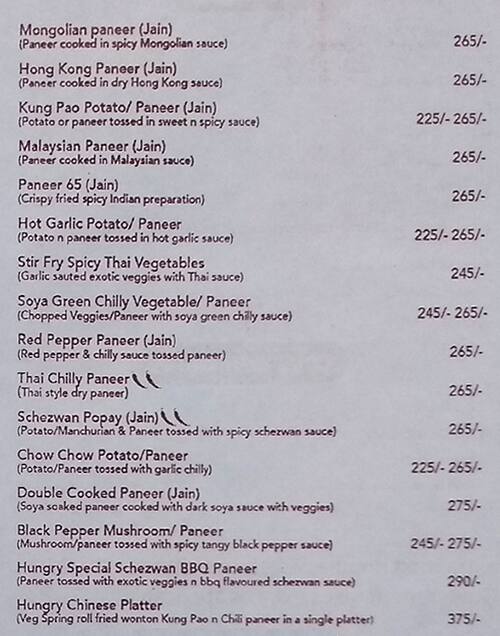 Menu at The Hungry Pirates, Mumbai, Cool Corner