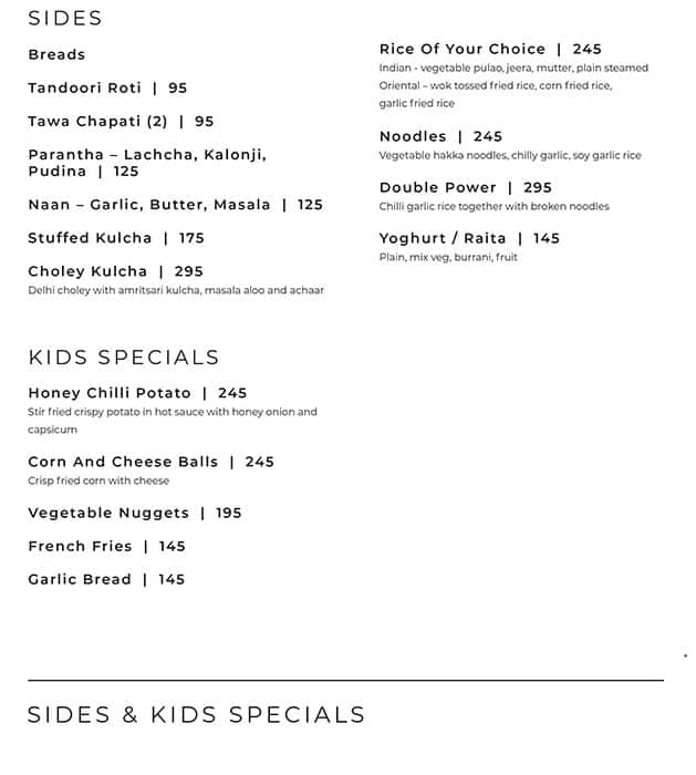 Menu at JAL & JALEBI, Rishikesh, Barrage Road