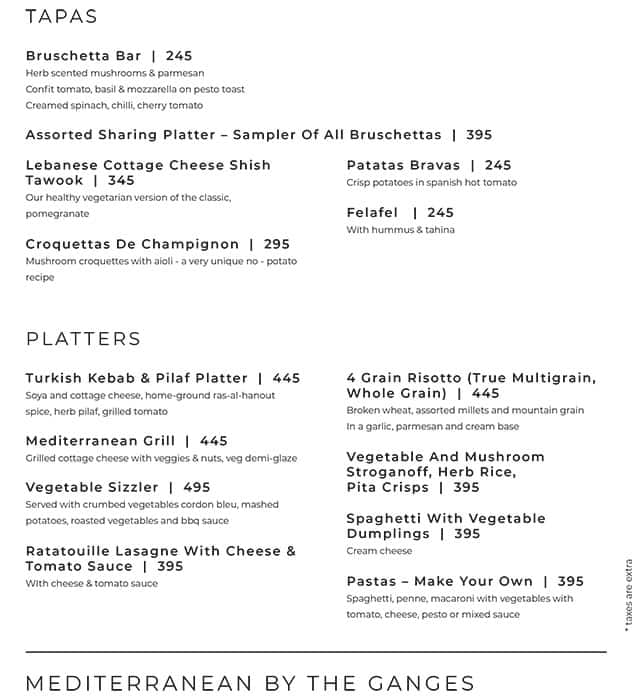 Menu at JAL & JALEBI, Rishikesh, Barrage Road