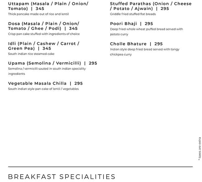 Menu at JAL & JALEBI, Rishikesh, Barrage Road