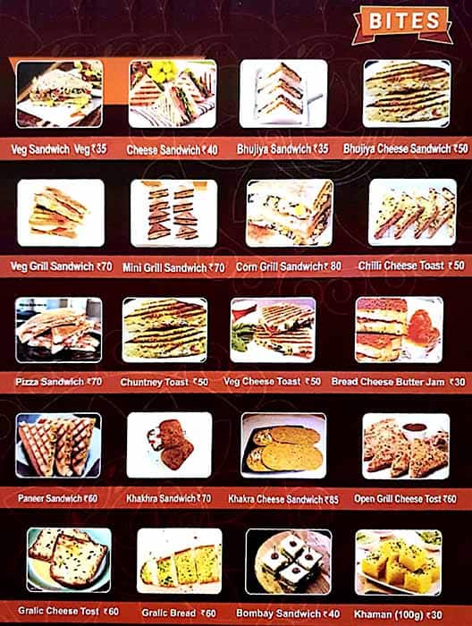 Menu at Rajshree mithai,chats, Vellore