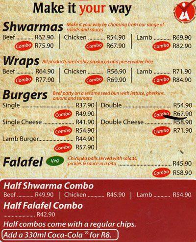 Menu au Anat Fourways Mall restaurant, Sandton, Cnr William Nicol Dr ...