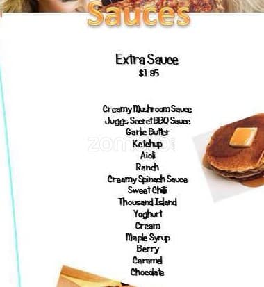 Menu at Jugs pub & bar, Hamilton