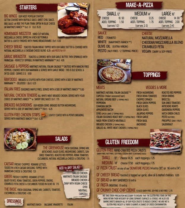Martino's Pizzeria Menu, Menu for Martino's Pizzeria, Longmont, Denver ...