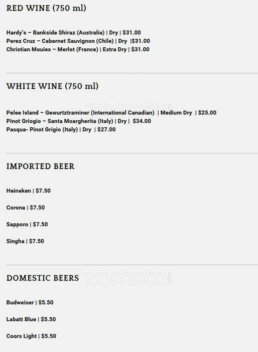 Menu at Twin Fish restaurant, Mississauga, 80 Courtneypark Dr E