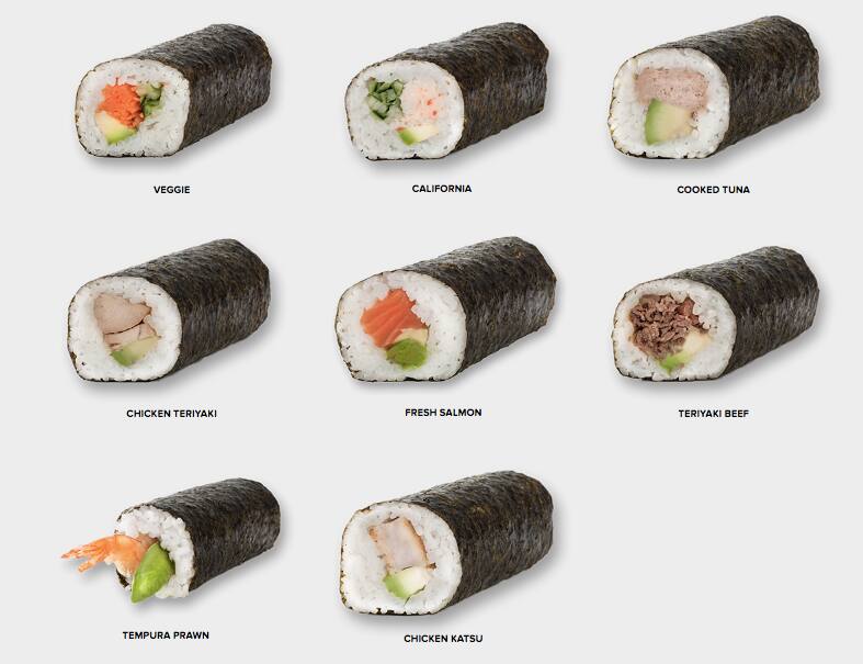 Menu at Sushi Izu restaurant, Subiaco, 29 Station St