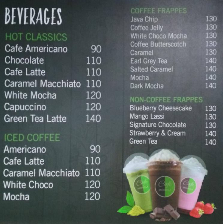 Menu at Cafe MICHAELA, Manila, 627 Carvajal St