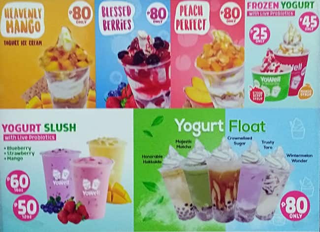 Menu at YoWell restaurant, Quezon City, Eastwood CityWalk1