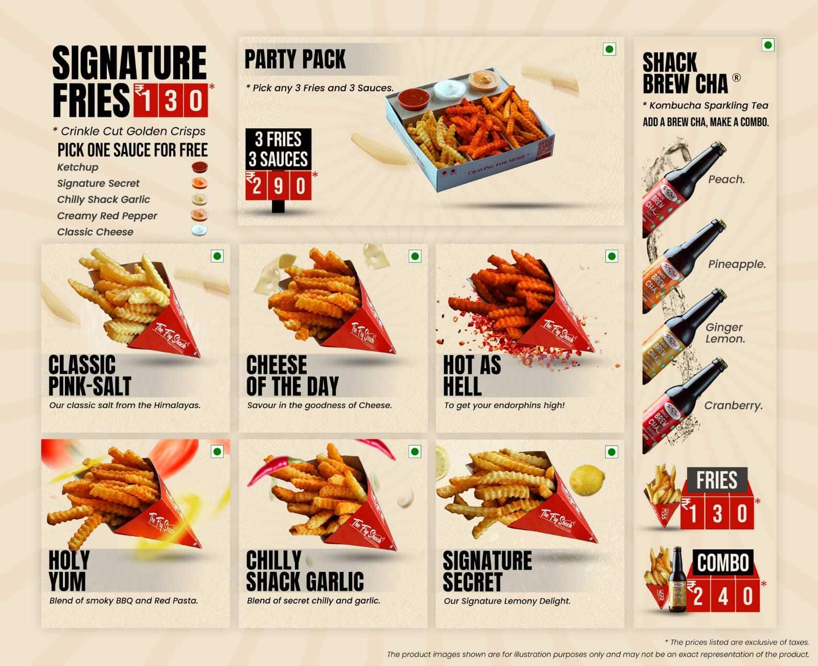 Menu of The Fry Shack, Whitefield, Bangalore