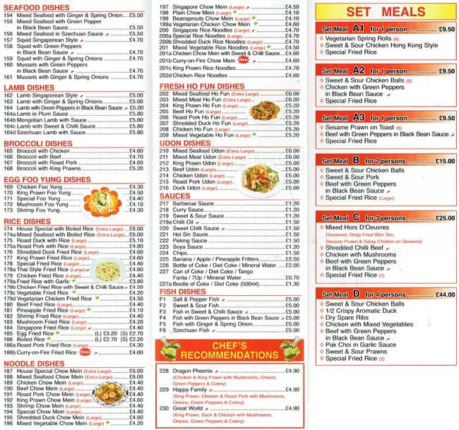 Menu at Ho Lok restaurant, London, 0ey