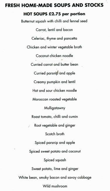 Menu at At Home restaurant, Cobham, 40 High Street