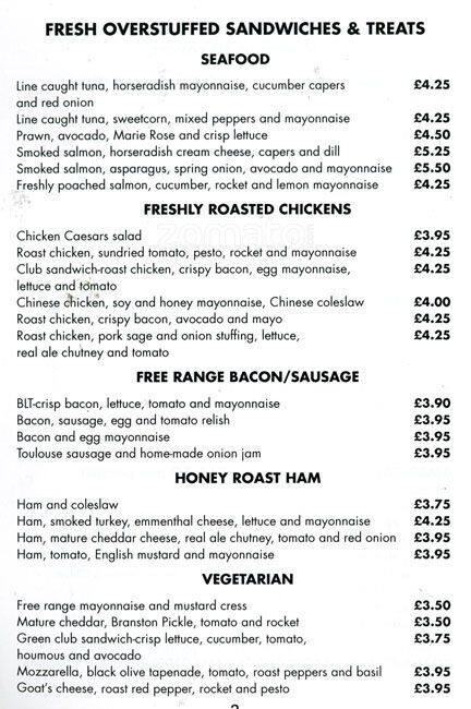 Menu at At Home restaurant, Cobham, 40 High Street
