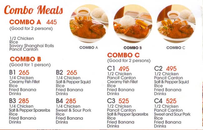Menu at Classic Savory restaurant, Quezon City, 84 Sto. Domingo St