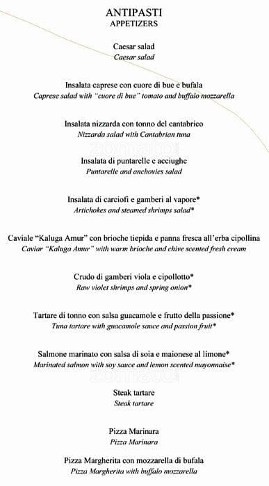 Menu da Caffé Parigi Bar & Bistrot at Palazzo Parigi Hotel & Grand Spa ...