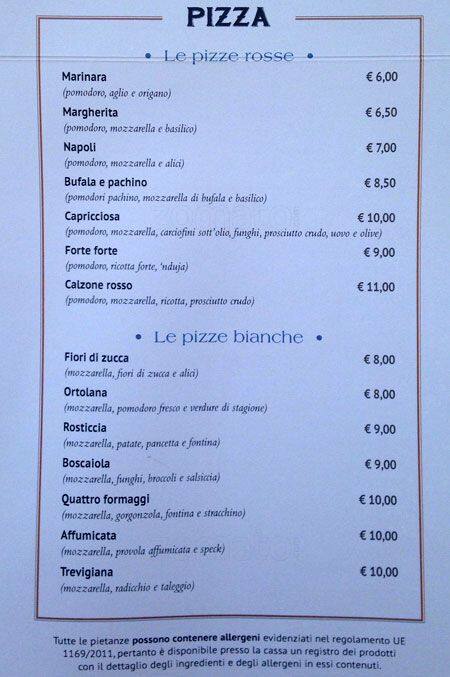 Speisekarte von Pasticcio pub & Bar, ROM