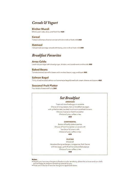 Menu at Misto at Seda Nuvali restaurant, Santa Rosa, Seda Nuvali