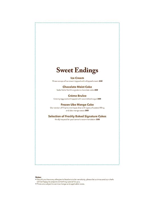 Menu at Misto at Seda Nuvali restaurant, Santa Rosa, Seda Nuvali