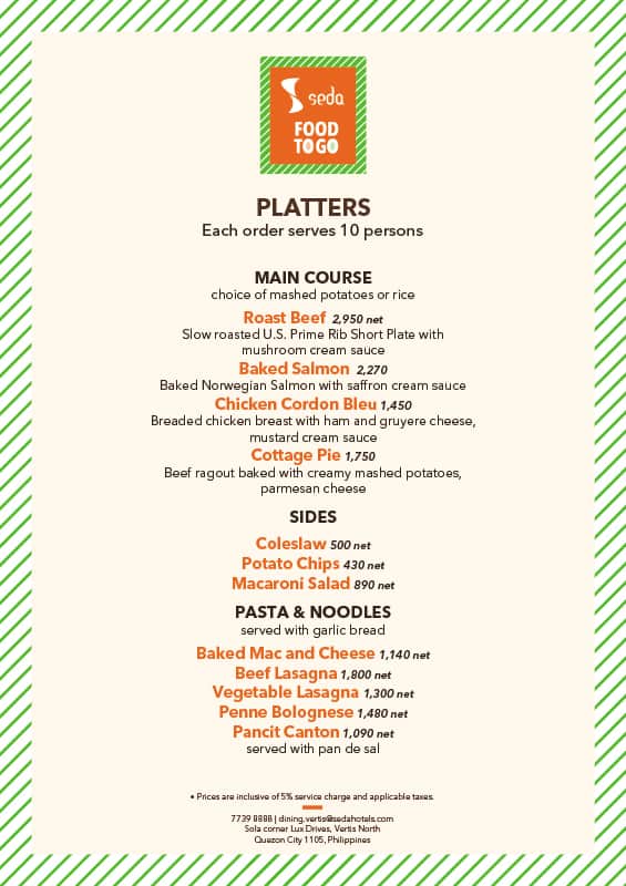 Menu at Misto at Seda Nuvali restaurant, Santa Rosa, Seda Nuvali