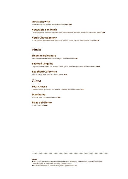 Menu at Misto at Seda Nuvali restaurant, Santa Rosa, Seda Nuvali