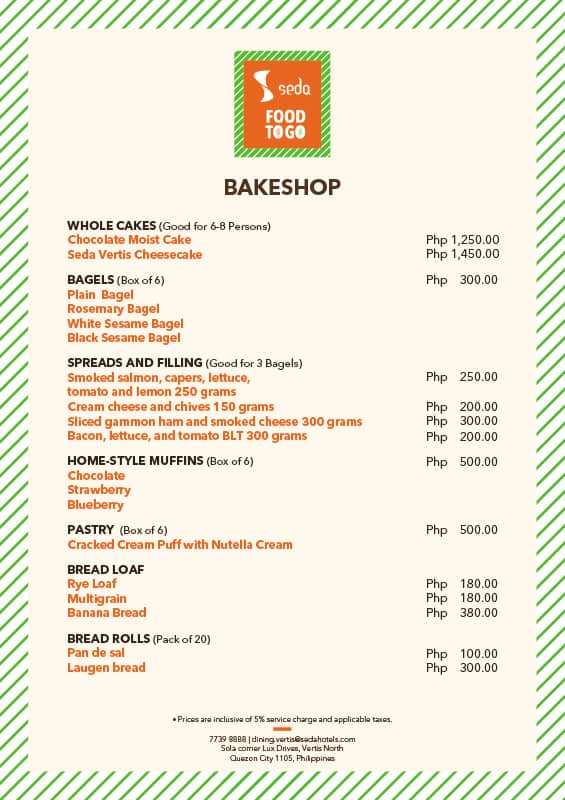 Menu at Misto at Seda Nuvali restaurant, Santa Rosa, 63Q5+9P5