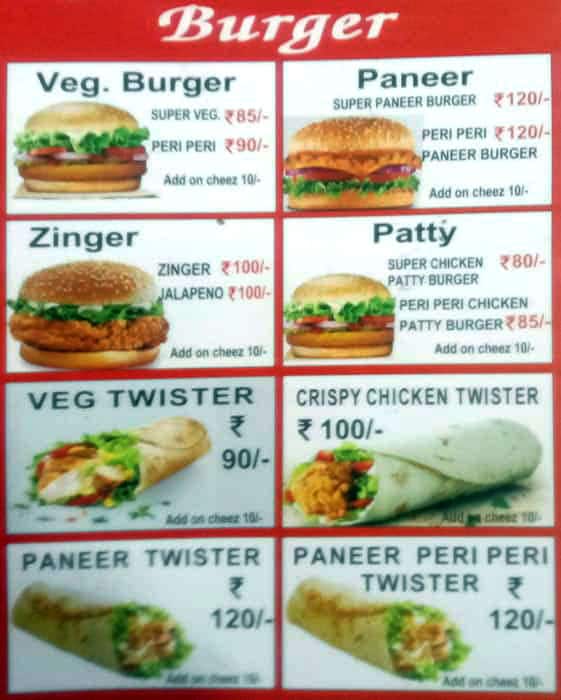 Menu of Al-Baik, Aashiana, Lucknow