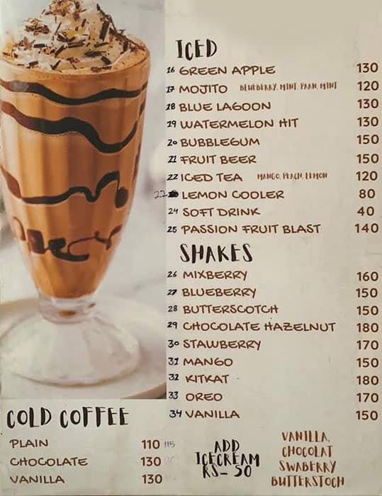 Menu of Alessio's Cafe And Pizzeria, Raipur, Dehradun