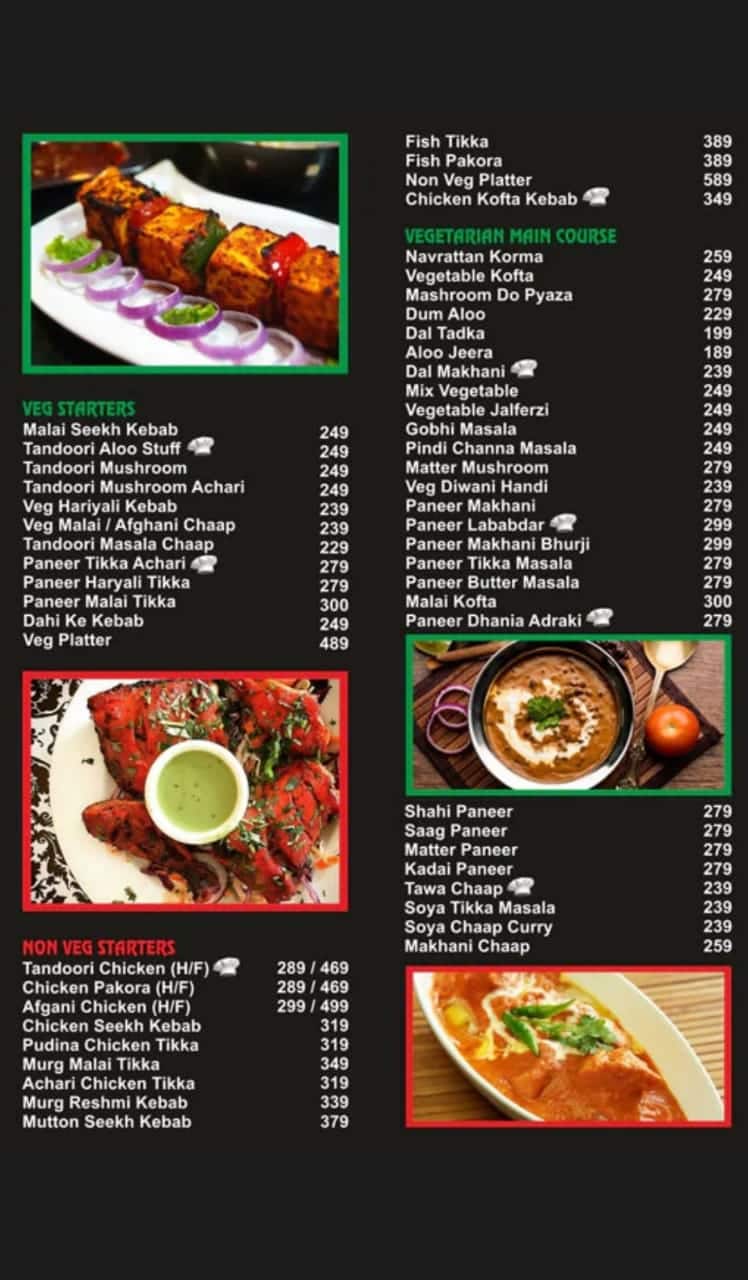 Menu at Moti Mahal Deluxe - Tandoori Trail, Noida