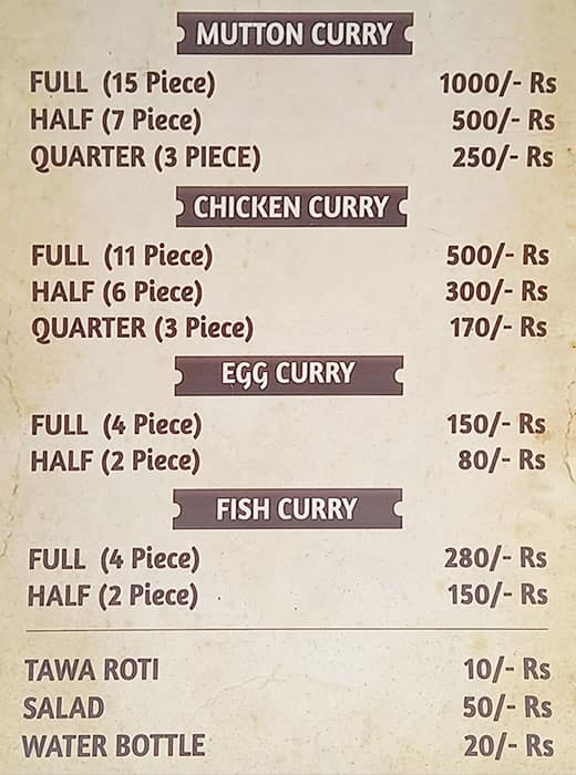 Menu of The Real Rajputana Taste, Malviya Nagar, Jaipur