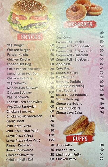 Menu of Choco Love The Cake Shop, Sector 7, Dwarka, New Delhi