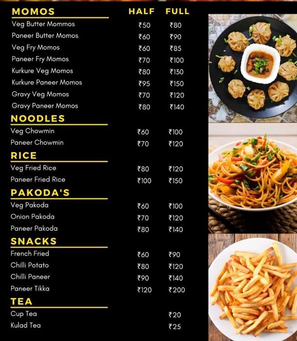 Menu of MV Brothers Food Zone, Rohini, New Delhi