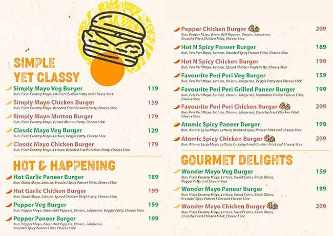 Menu of Crunch, Piplod, Surat