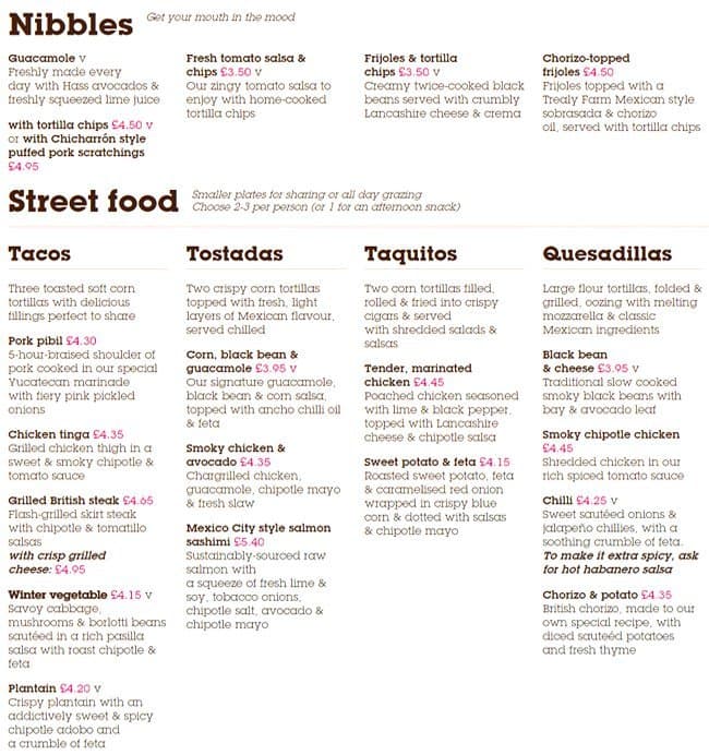 Wahaca Menu, Menu for Wahaca, South Bank, London - Zomato UK