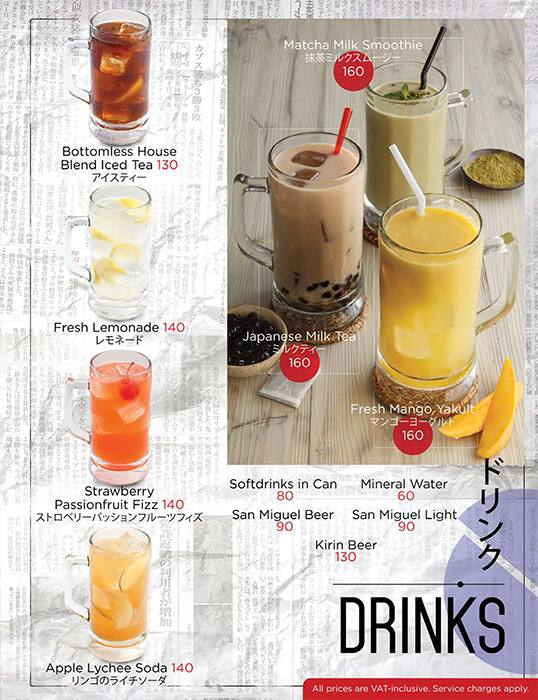 Menu at Osaka Ohsho restaurant, Mandaluyong, 1550 Mandaluyong City