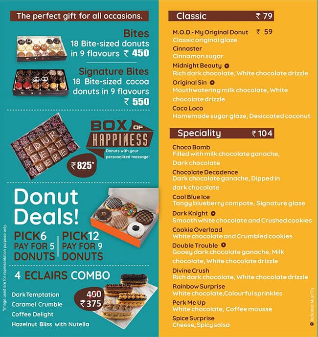 Menu at Mad Over Donuts, Pune, G-9 Ground Floor