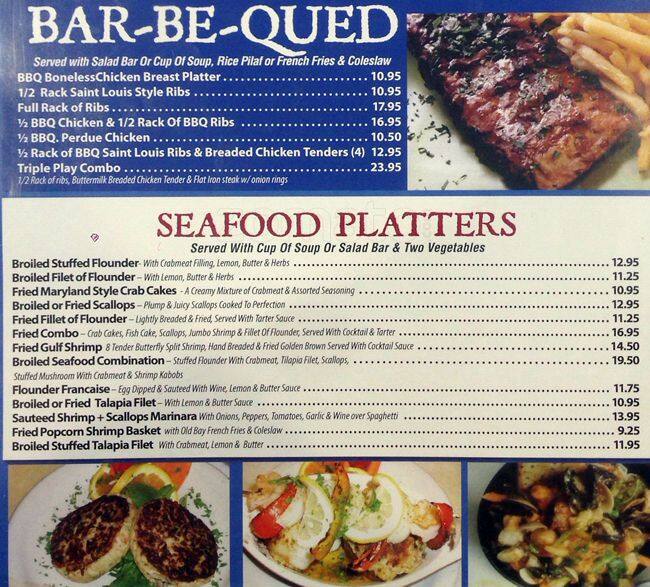 Menu at Quaker Diner restaurant, Philadelphia