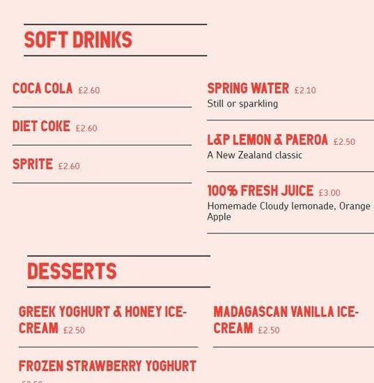 Menu at Gourmet Burger Kitchen pizzeria, London, Unit 22
