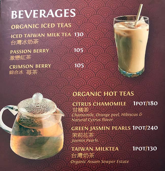 Menu at Shi Lin restaurant, Mandaluyong, Fifth Floor