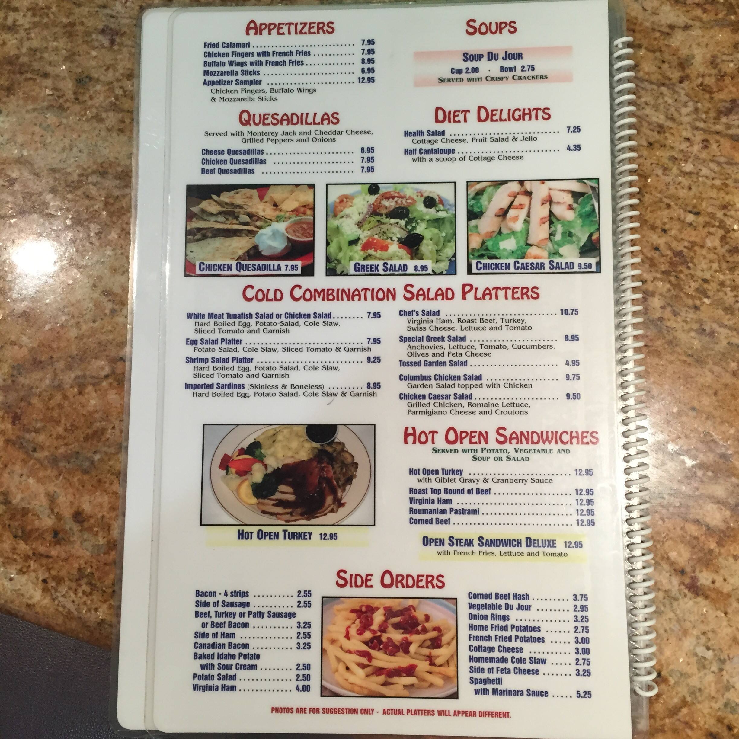 Menu at Columbus Diner restaurant, Mount Vernon