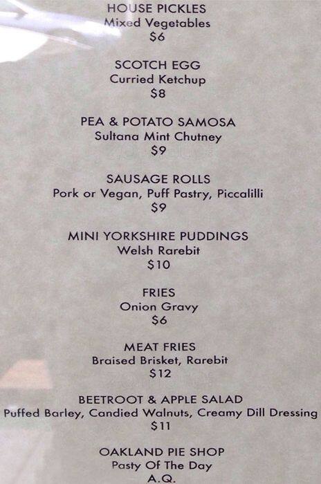 Commonwealth Menu, Menu for Commonwealth, LongFellow, Oakland ...