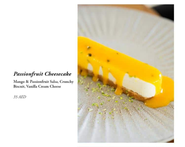 Menu of ryba, Al Mina, Abu Dhabi